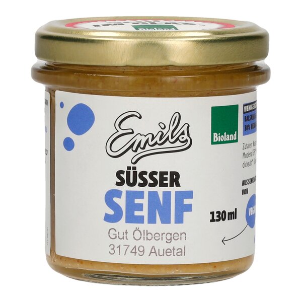 Süßer Bio-Senf von Emils | Vegaya